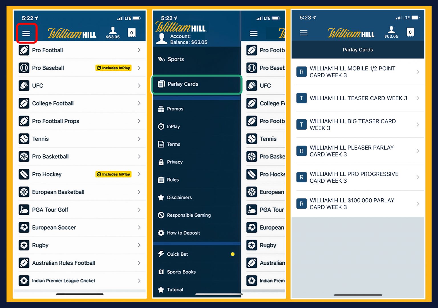 6.0 Parlay Cards - William Hill US - The Home of Betting